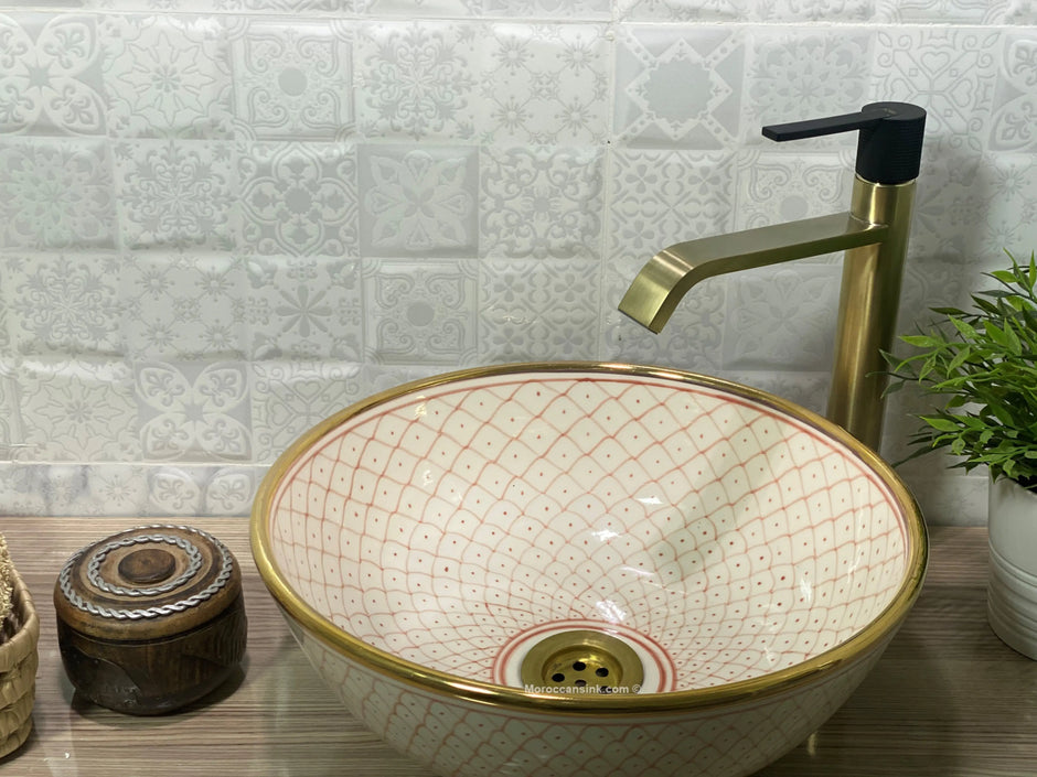 Moroccan Hand painted Fish Scale Sink|Moroccansink